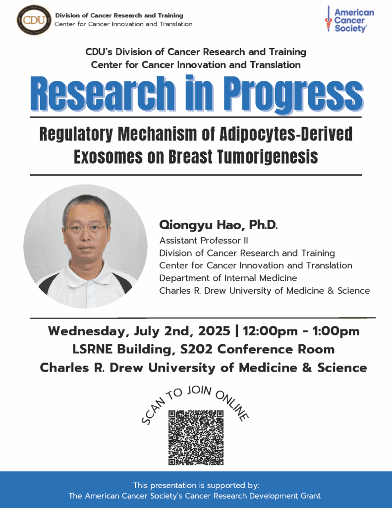 Research in Progress | Charles R. Drew University of Medicine and Science