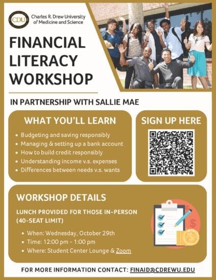 Financial Literacy Workshop | Charles R. Drew University of Medicine and Science